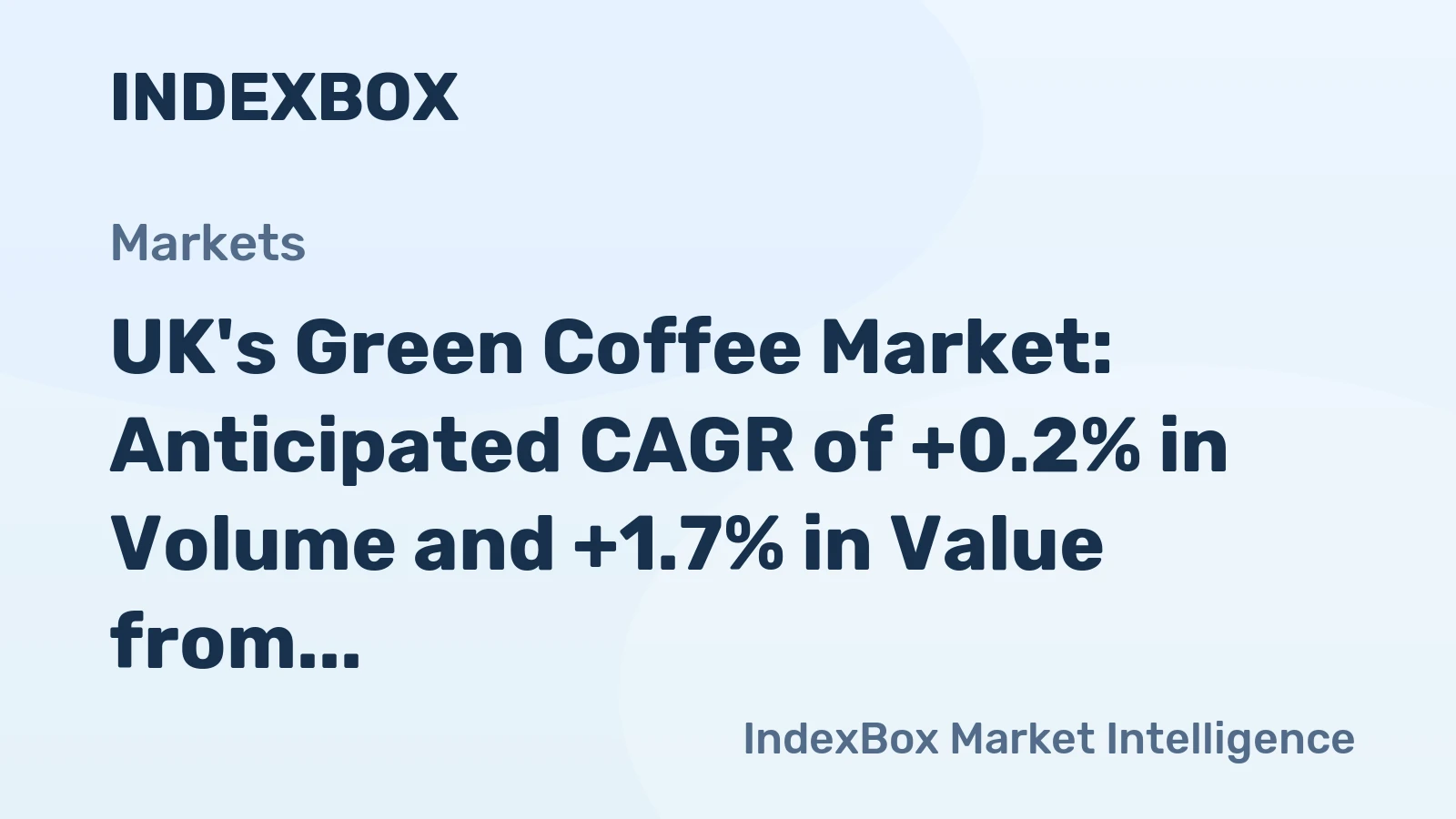 UK's Green Coffee Market: Anticipated CAGR of +0.2% in Volume and +1.7% in Value from 2024 to 2035
