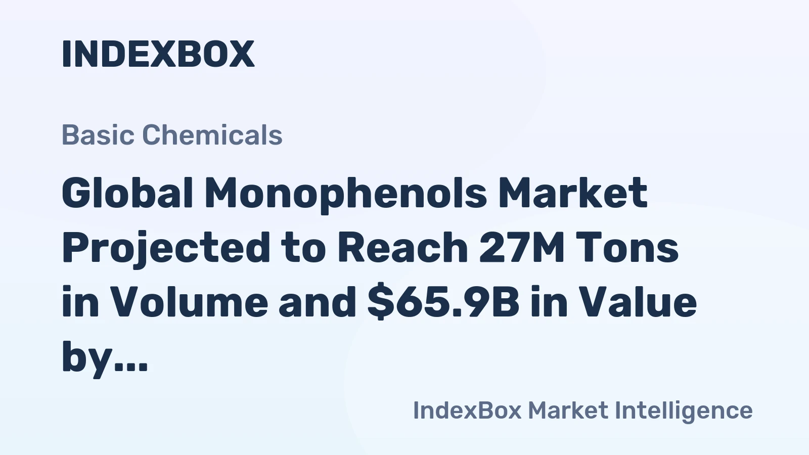 Global Monophenols Market Projected to Reach 27M Tons in Volume and $65.9B in Value by 2035