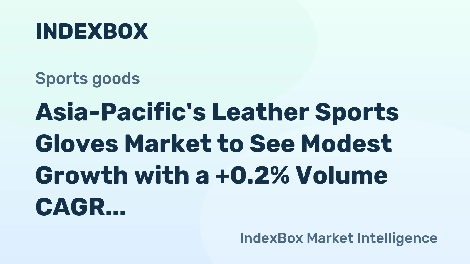 Asia-Pacific's Leather Sports Gloves Market to See Modest Growth with a +0.2% Volume CAGR Through 2035
