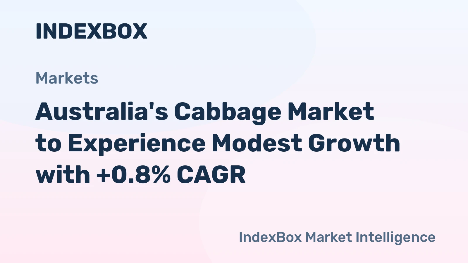 Australia's Cabbage Market to Experience Modest Growth with +0.8% CAGR