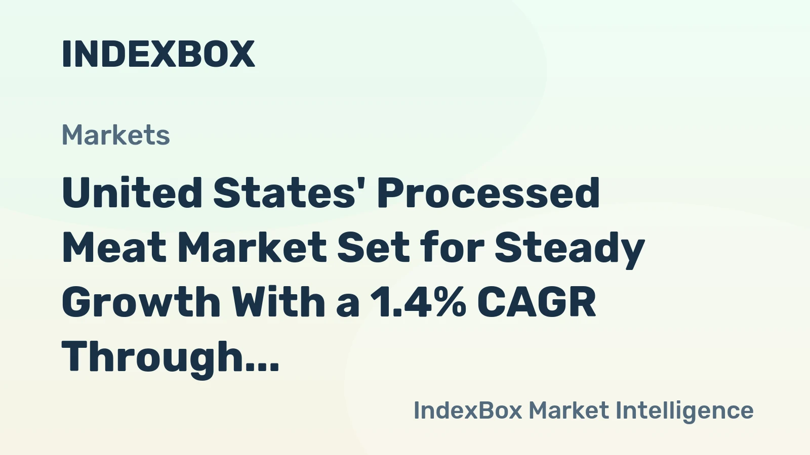 United States' Processed Meat Market Set for Steady Growth With a 1.4% CAGR Through 2035