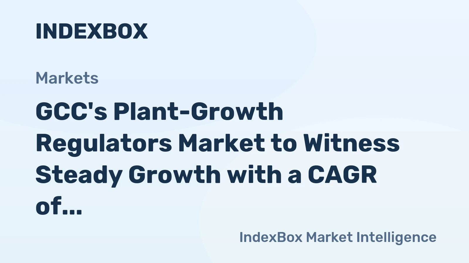 GCC's Plant-Growth Regulators Market to Witness Steady Growth with a CAGR of +0.9% from 2024 to 2035