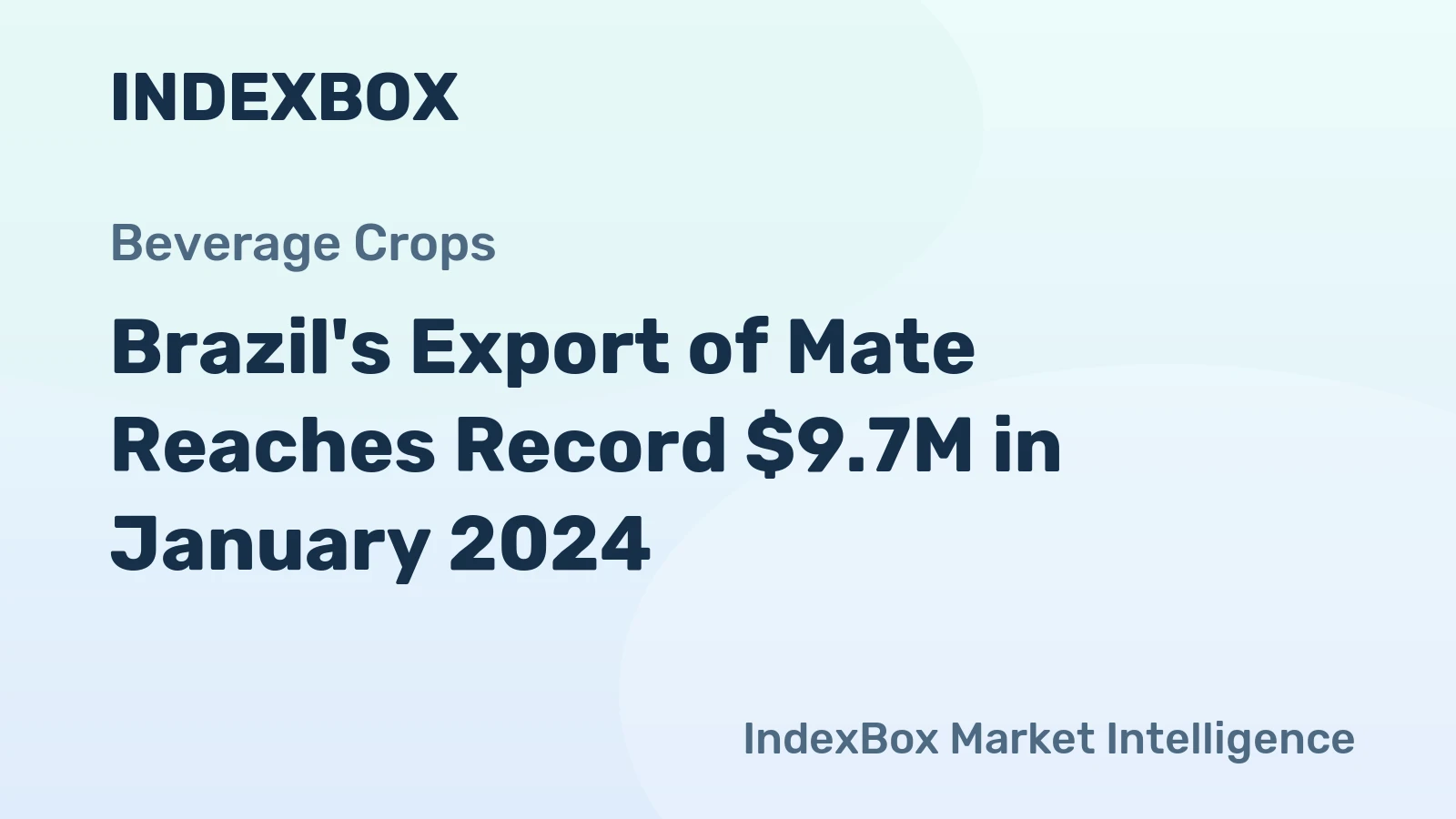 Brazil's Export of Mate Reaches Record $9.7M in January 2024