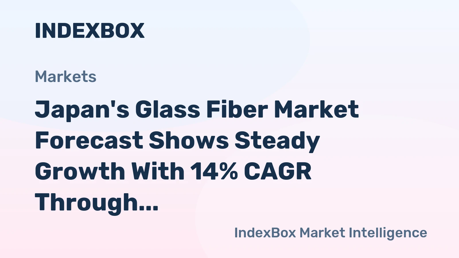 Japan's Glass Fiber Market Forecast Shows Steady Growth With 14% CAGR Through 2035