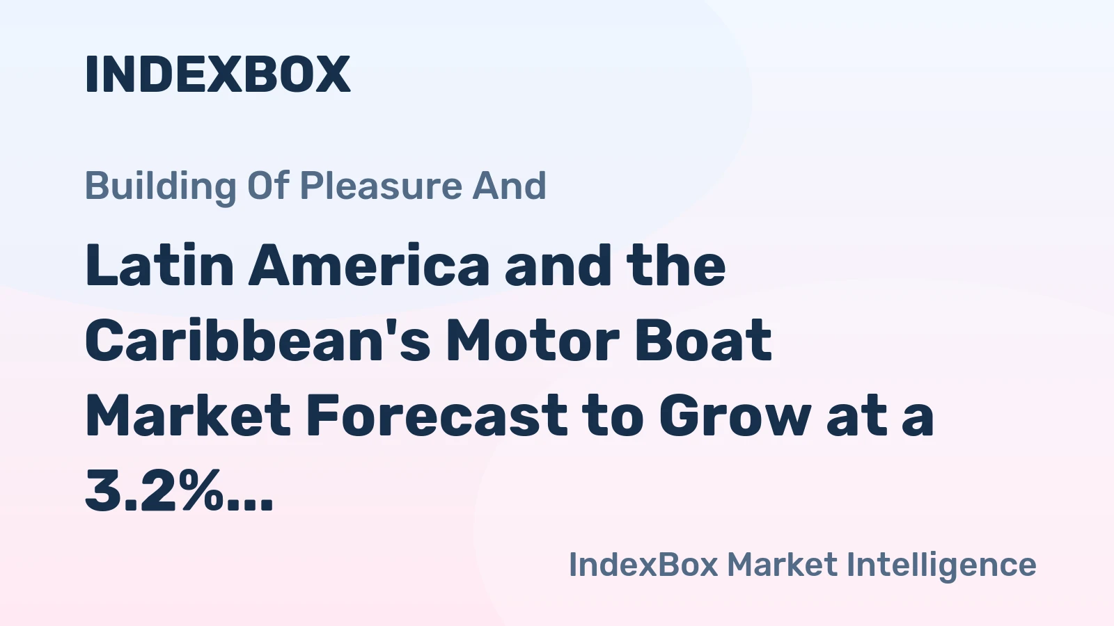 Latin America and the Caribbean's Motor Boat Market Forecast to Grow at a 3.2% CAGR Through 2035