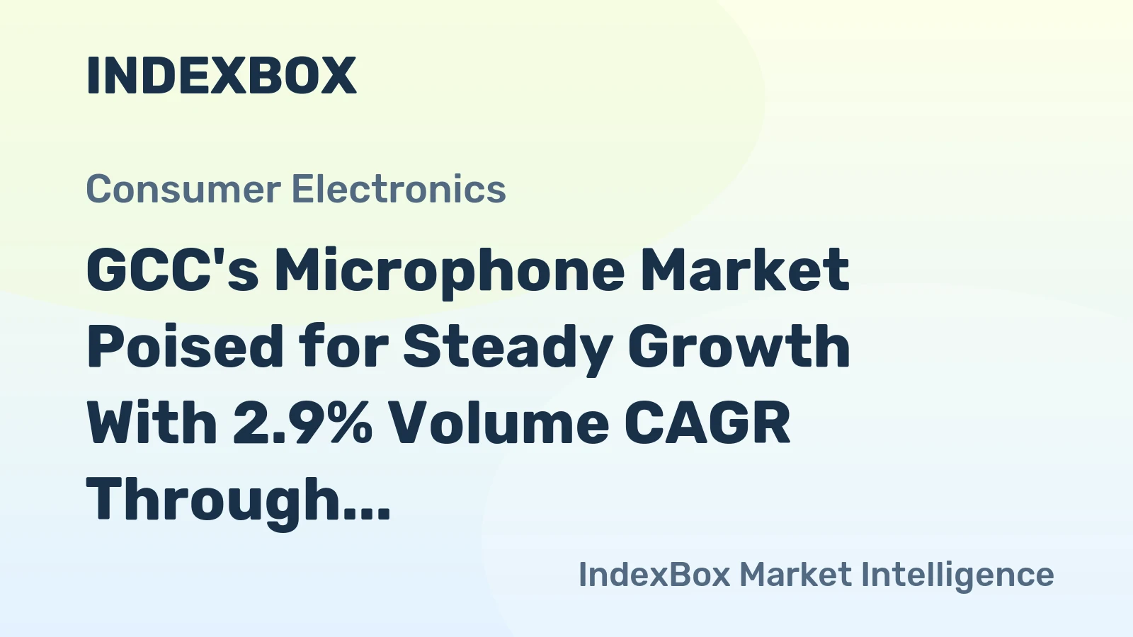 GCC's Microphone Market Poised for Steady Growth With 2.9% Volume CAGR Through 2035