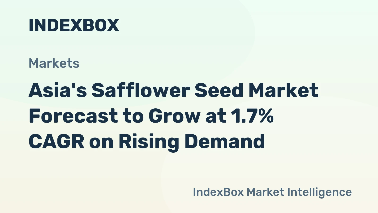 Asia's Safflower Seed Market Forecast to Grow at 1.7% CAGR on Rising Demand