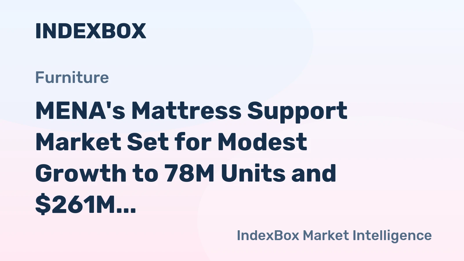 MENA's Mattress Support Market Set for Modest Growth to 78M Units and $261M by 2035