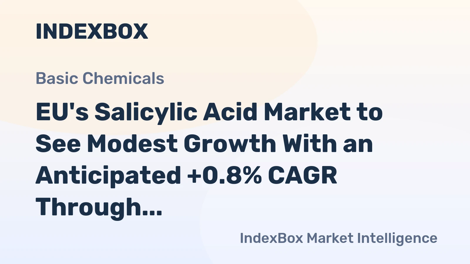 EU's Salicylic Acid Market to See Modest Growth With an Anticipated +0.8% CAGR Through 2035