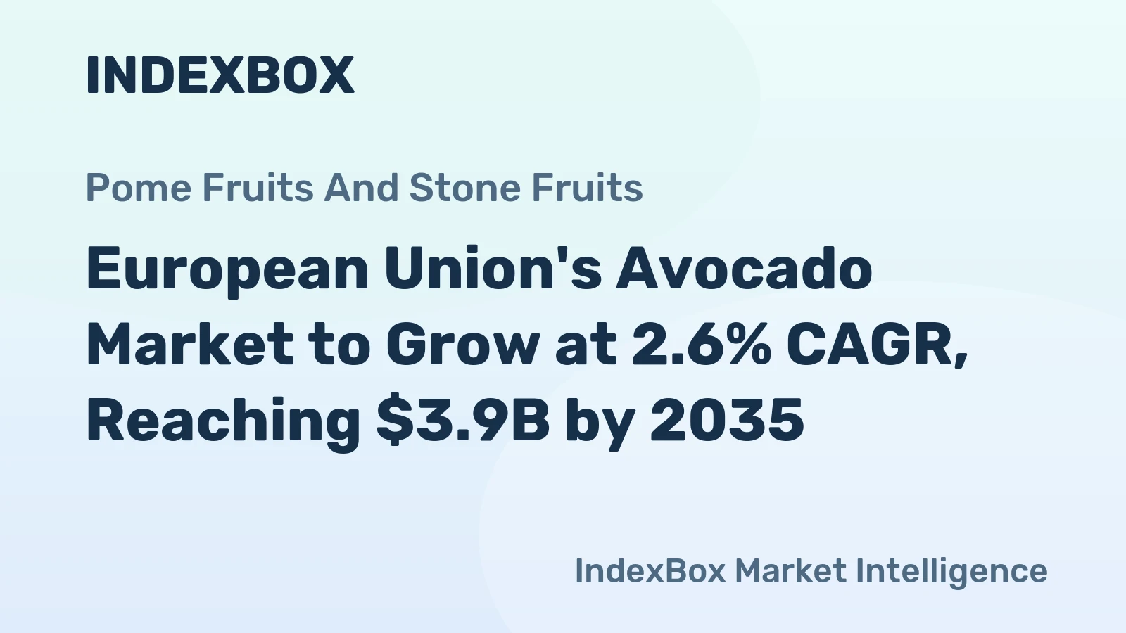 European Union's Avocado Market to Grow at 2.6% CAGR, Reaching $3.9B by 2035