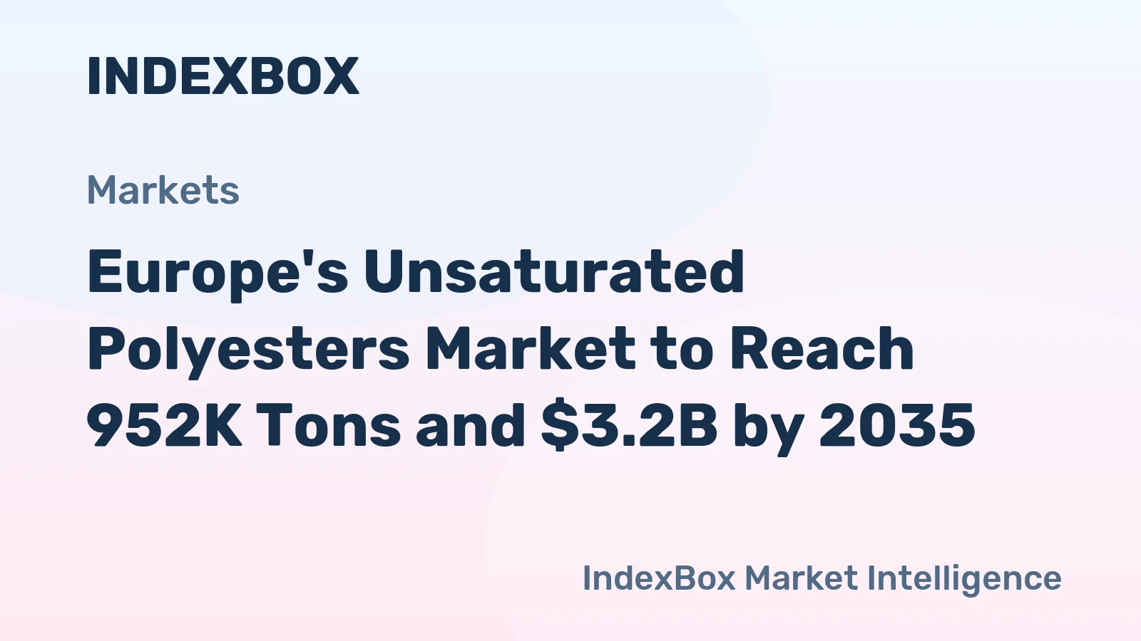 Europe's Unsaturated Polyesters Market to Reach 952K Tons and $3.2B by 2035