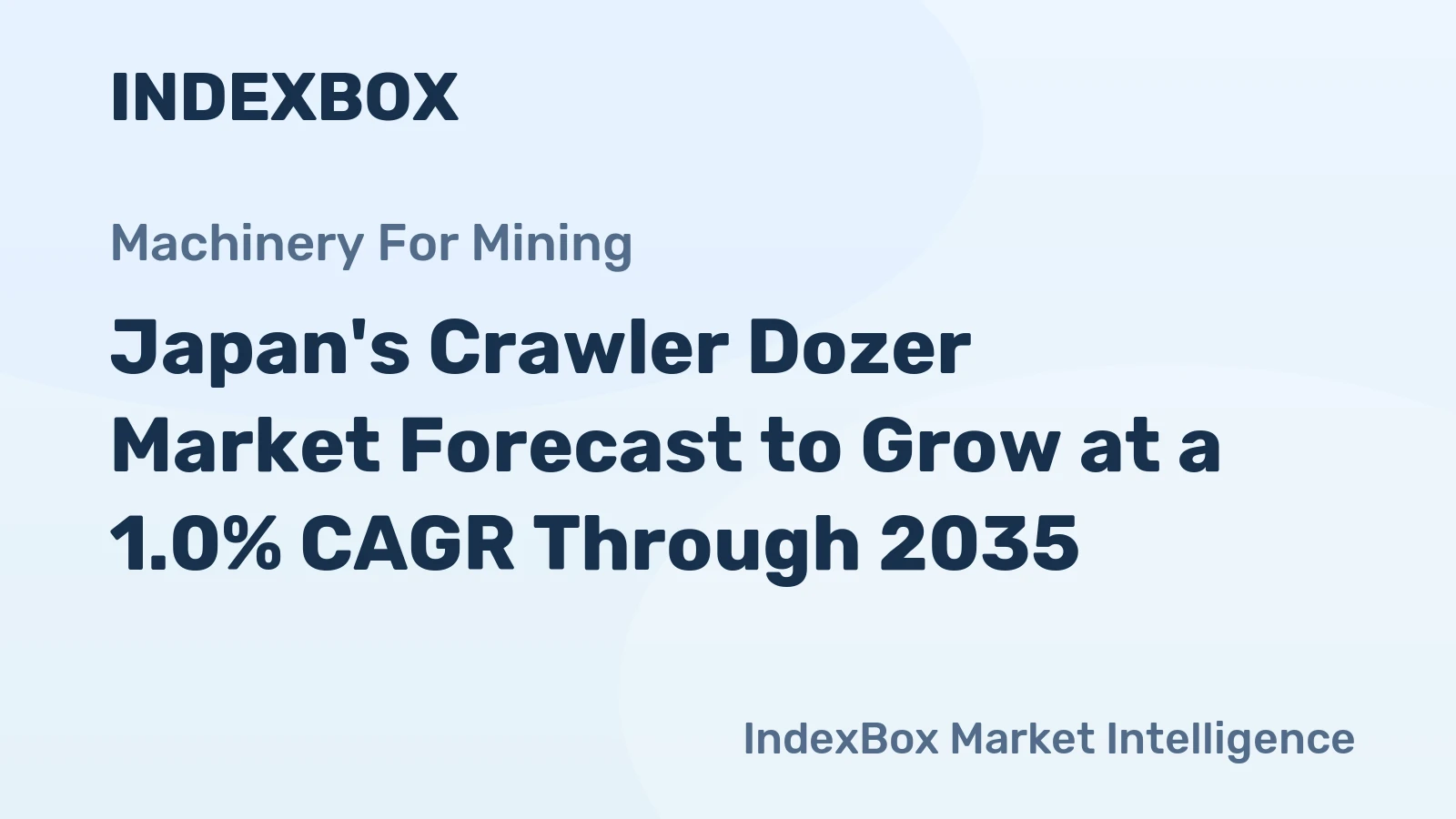Japan's Crawler Dozer Market Forecast to Grow at a 1.0% CAGR Through 2035