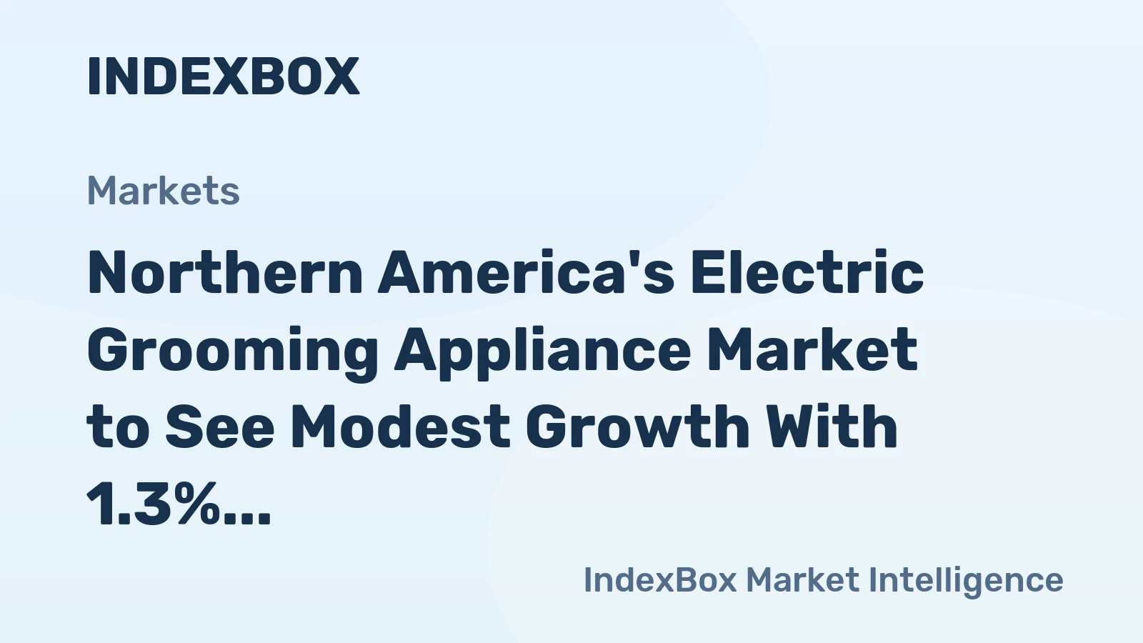 Northern America's Electric Grooming Appliance Market to See Modest Growth With 1.3% CAGR Through 2035