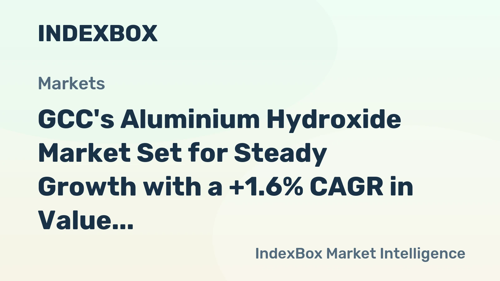 GCC's Aluminium Hydroxide Market Set for Steady Growth with a +1.6% CAGR in Value