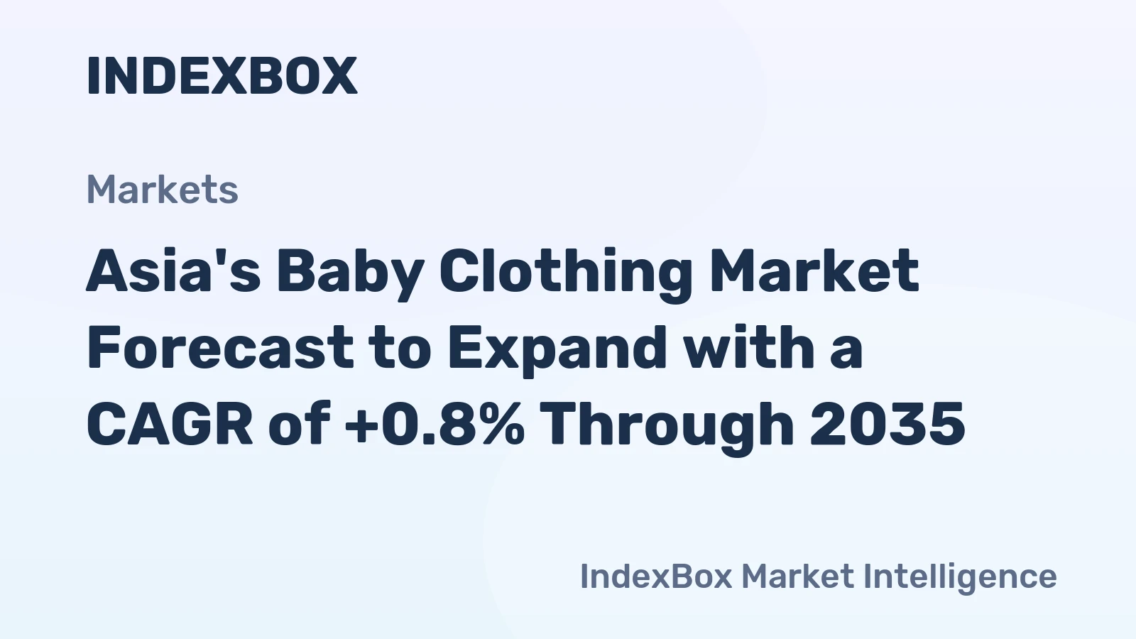 Asia's Baby Clothing Market Forecast to Expand with a CAGR of +0.8% Through 2035