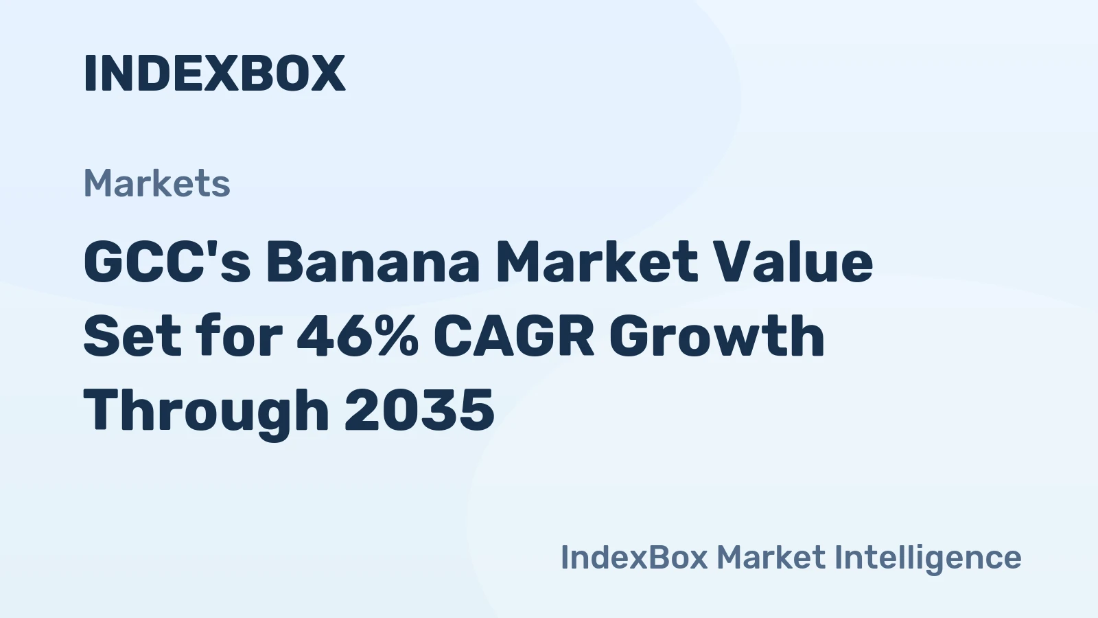 GCC's Banana Market Value Set for 46% CAGR Growth Through 2035
