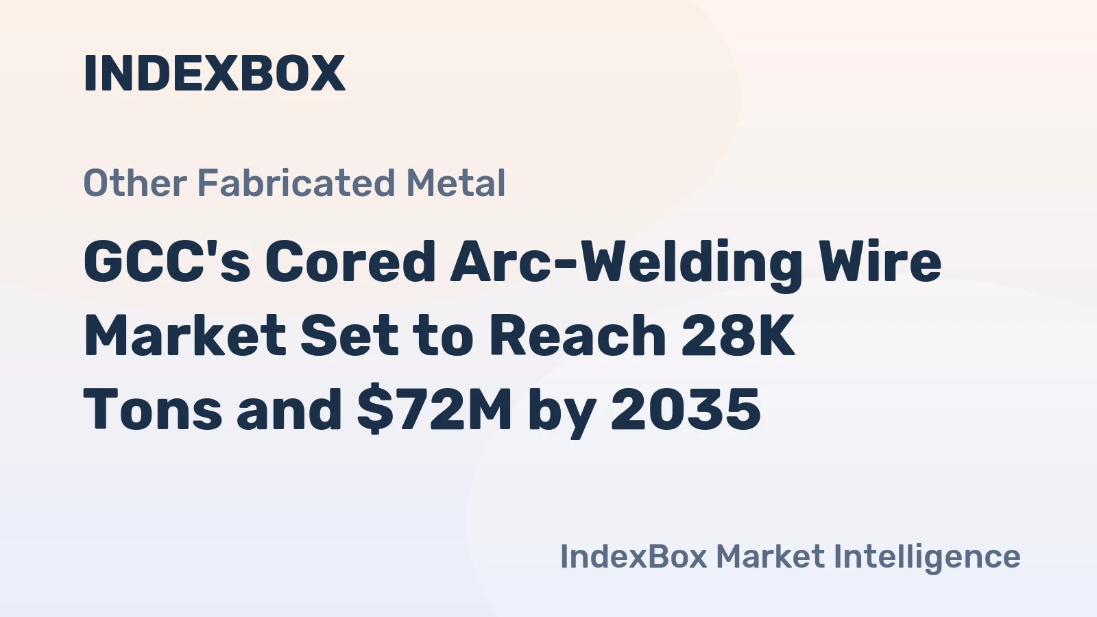 GCC's Cored Arc-Welding Wire Market Set to Reach 28K Tons and $72M by 2035