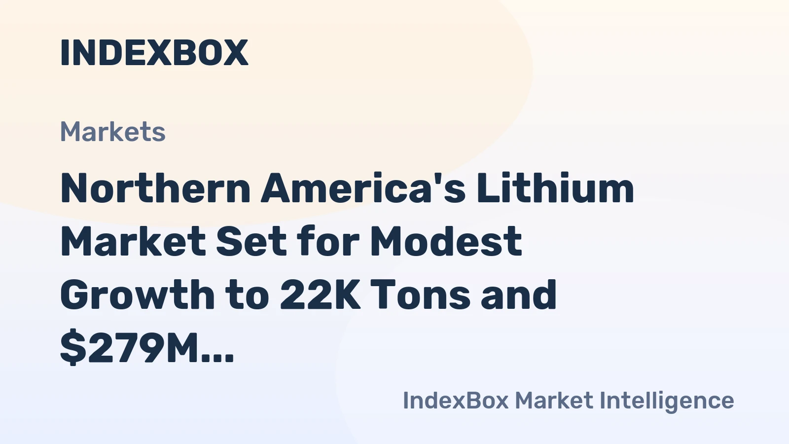 Northern America's Lithium Market Set for Modest Growth to 22K Tons and $279M by 2035