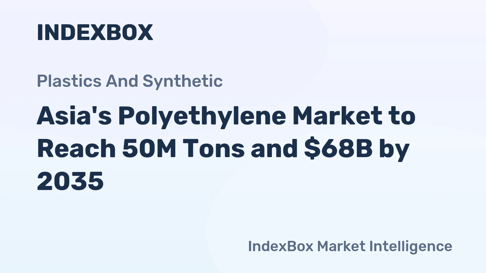 Asia's Polyethylene Market to Reach 50M Tons and $68B by 2035