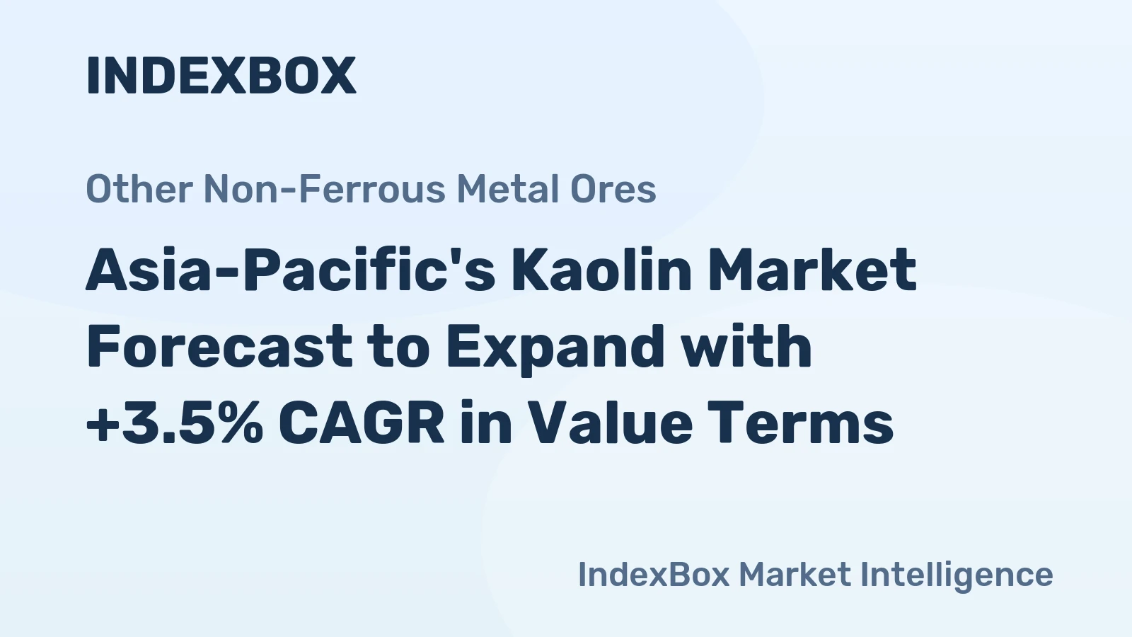 Asia-Pacific's Kaolin Market Forecast to Expand with +3.5% CAGR in Value Terms