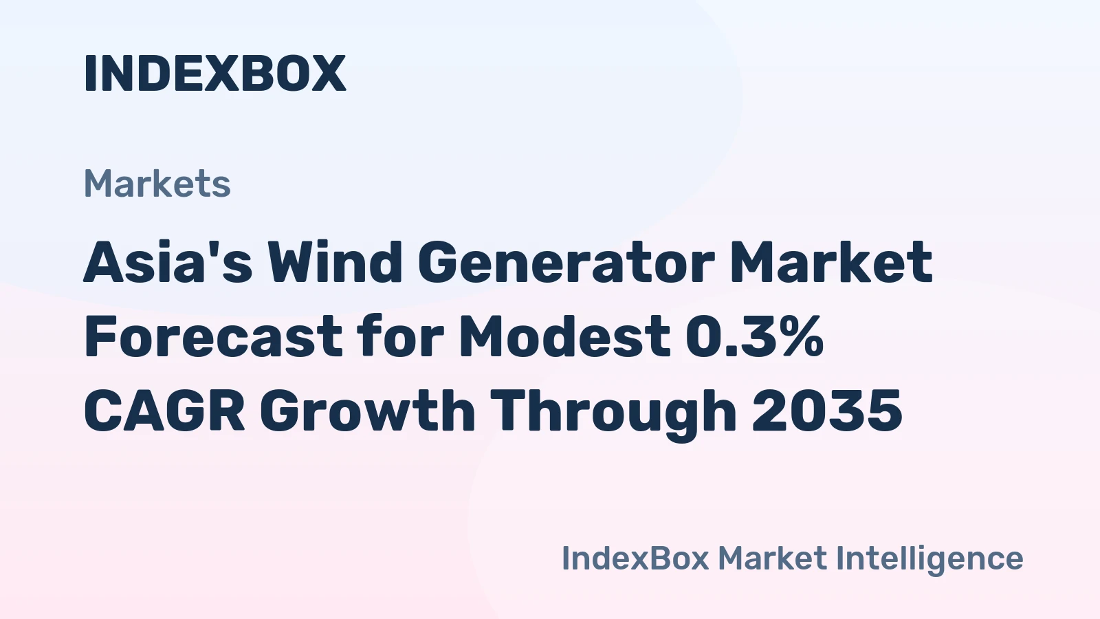 Asia's Wind Generator Market Forecast for Modest 0.3% CAGR Growth Through 2035