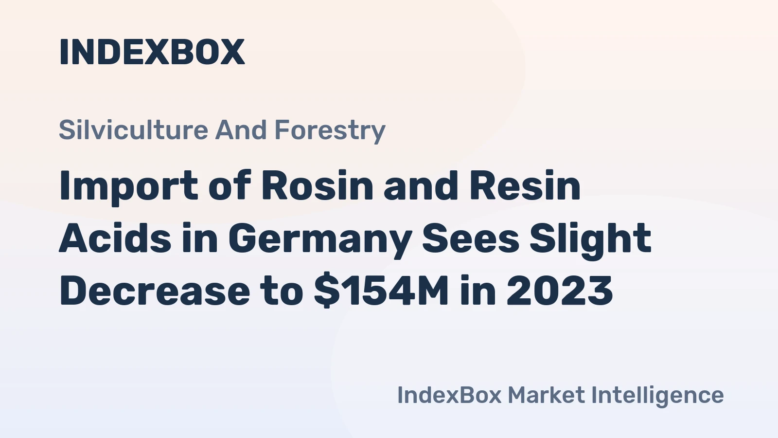 Import of Rosin and Resin Acids in Germany Sees Slight Decrease to $154M in 2023