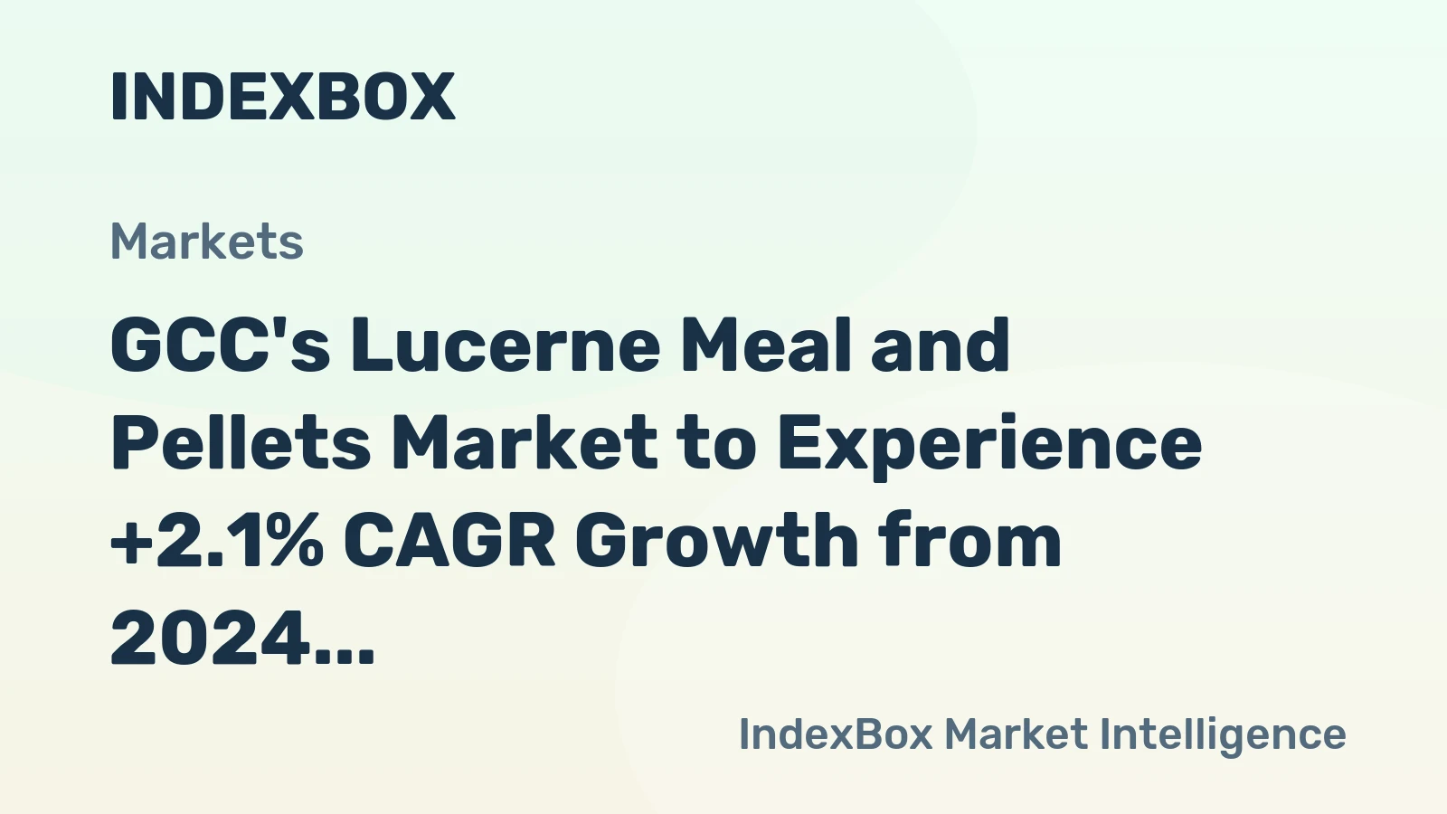 GCC's Lucerne Meal and Pellets Market to Experience +2.1% CAGR Growth from 2024 to 2035