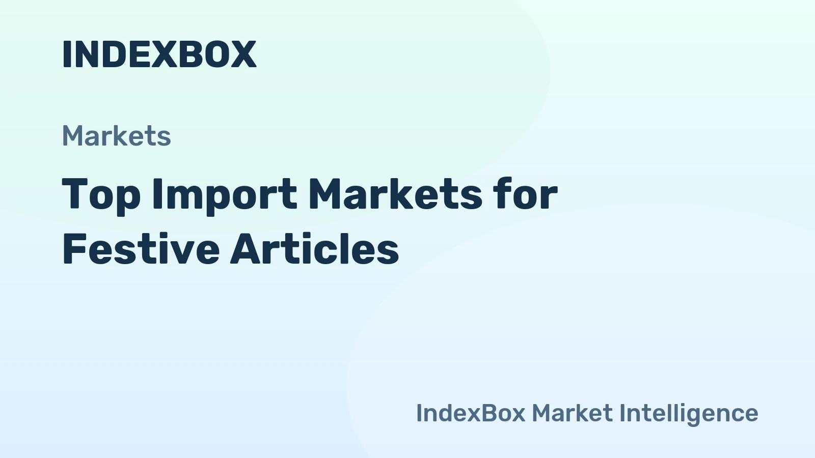 Top Import Markets for Festive Articles