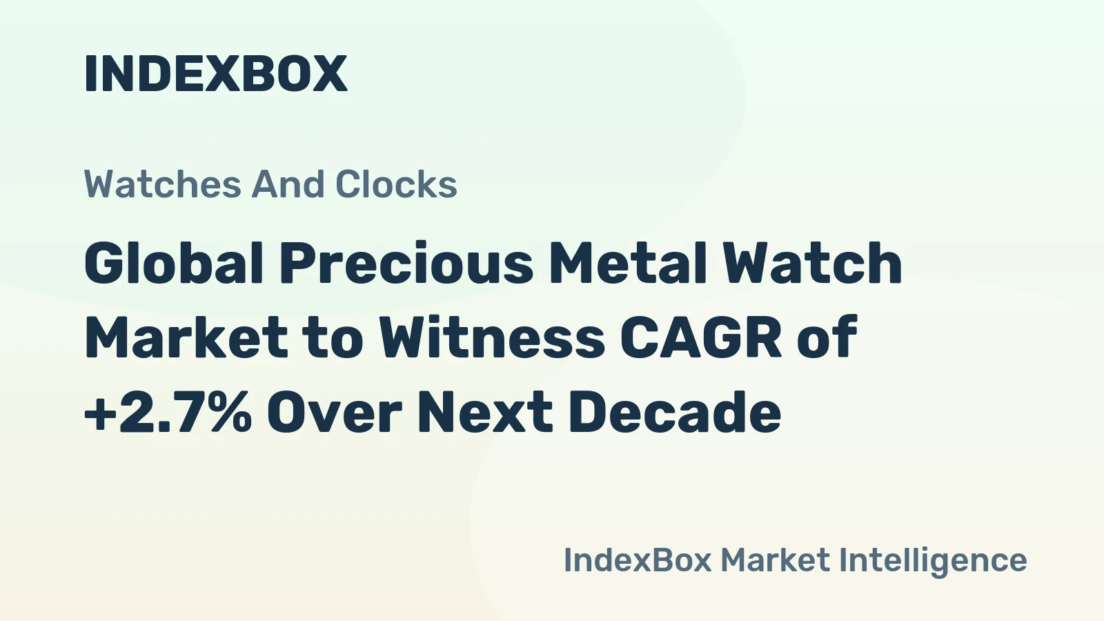 Global Precious Metal Watch Market to Witness CAGR of +2.7% Over Next Decade