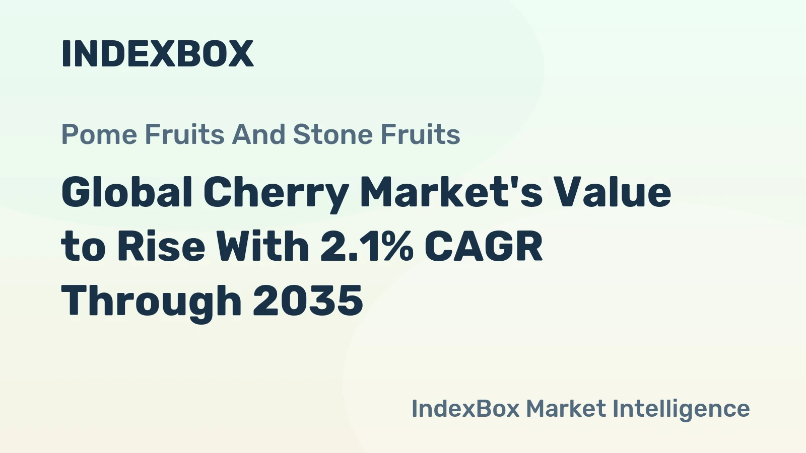 Global Cherry Market's Value to Rise With 2.1% CAGR Through 2035