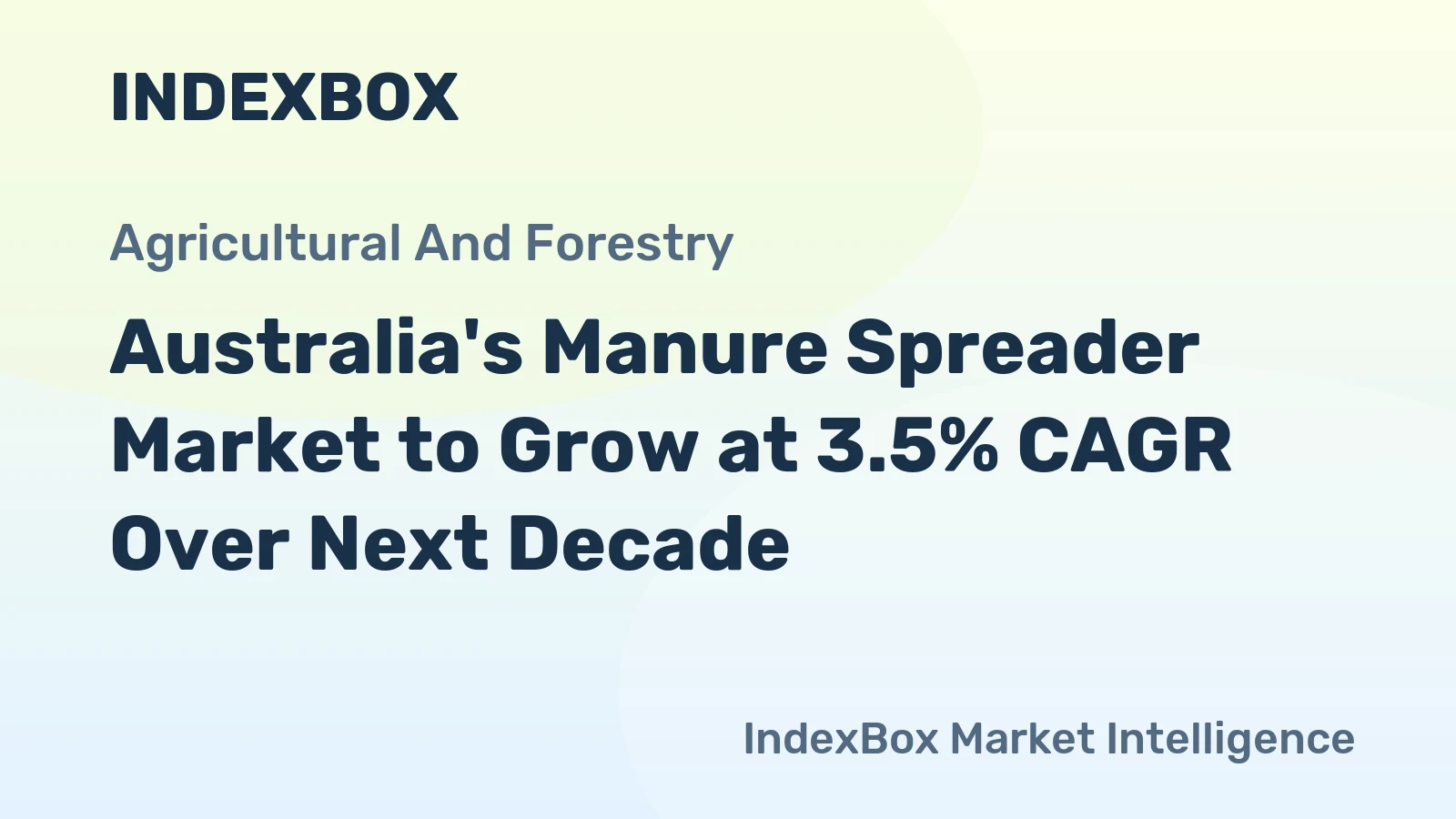Australia's Manure Spreader Market to Grow at 3.5% CAGR Over Next Decade