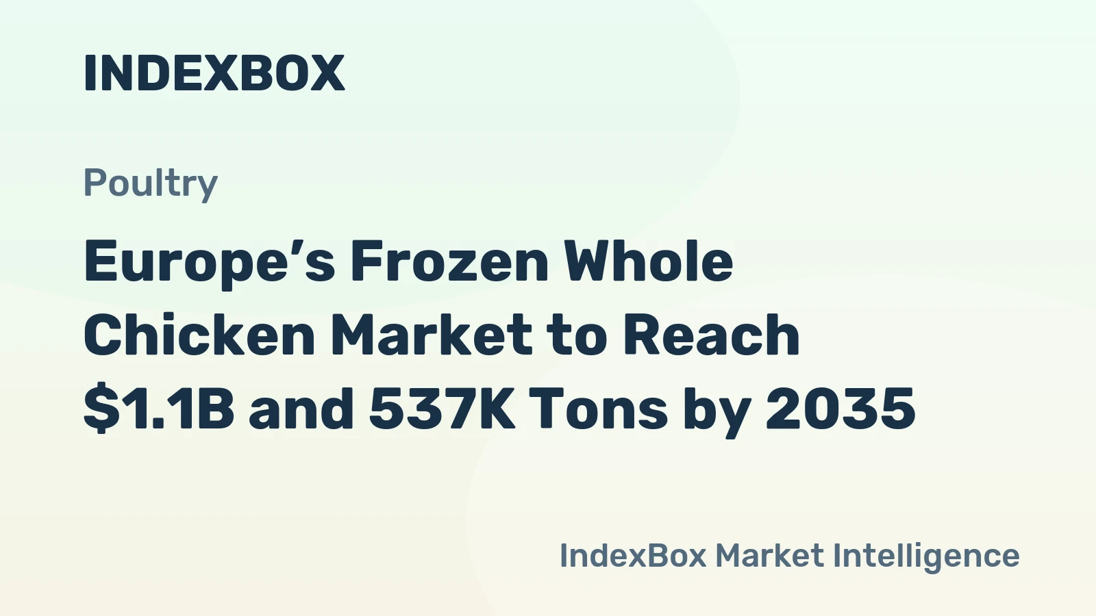 Europe’s Frozen Whole Chicken Market to Reach $1.1B and 537K Tons by 2035