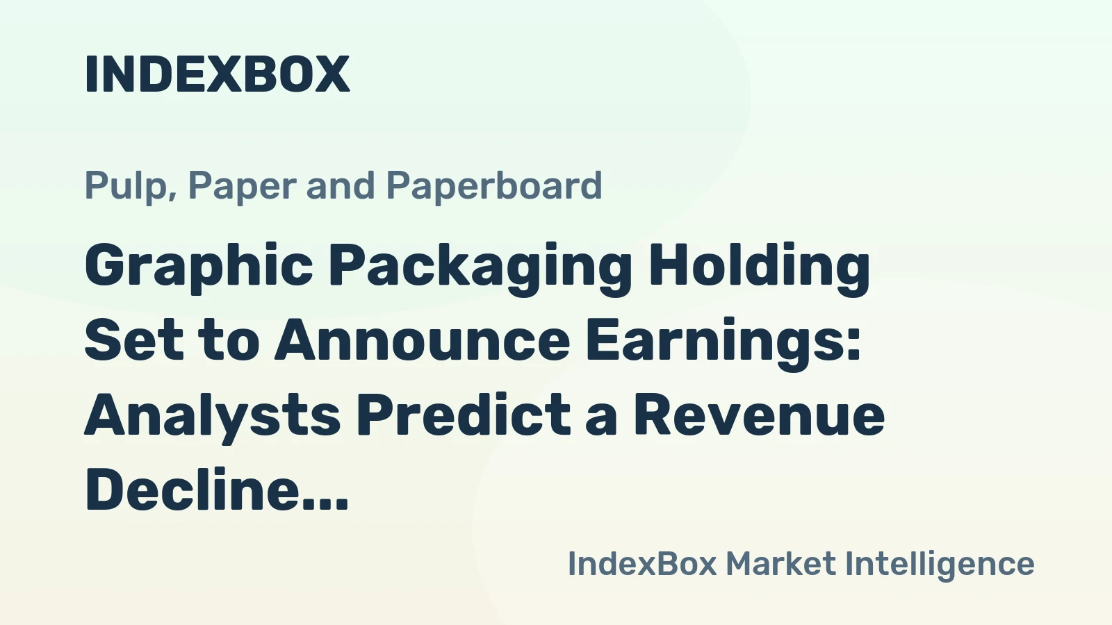 Graphic Packaging Holding Set to Announce Earnings: Analysts Predict a Revenue Decline