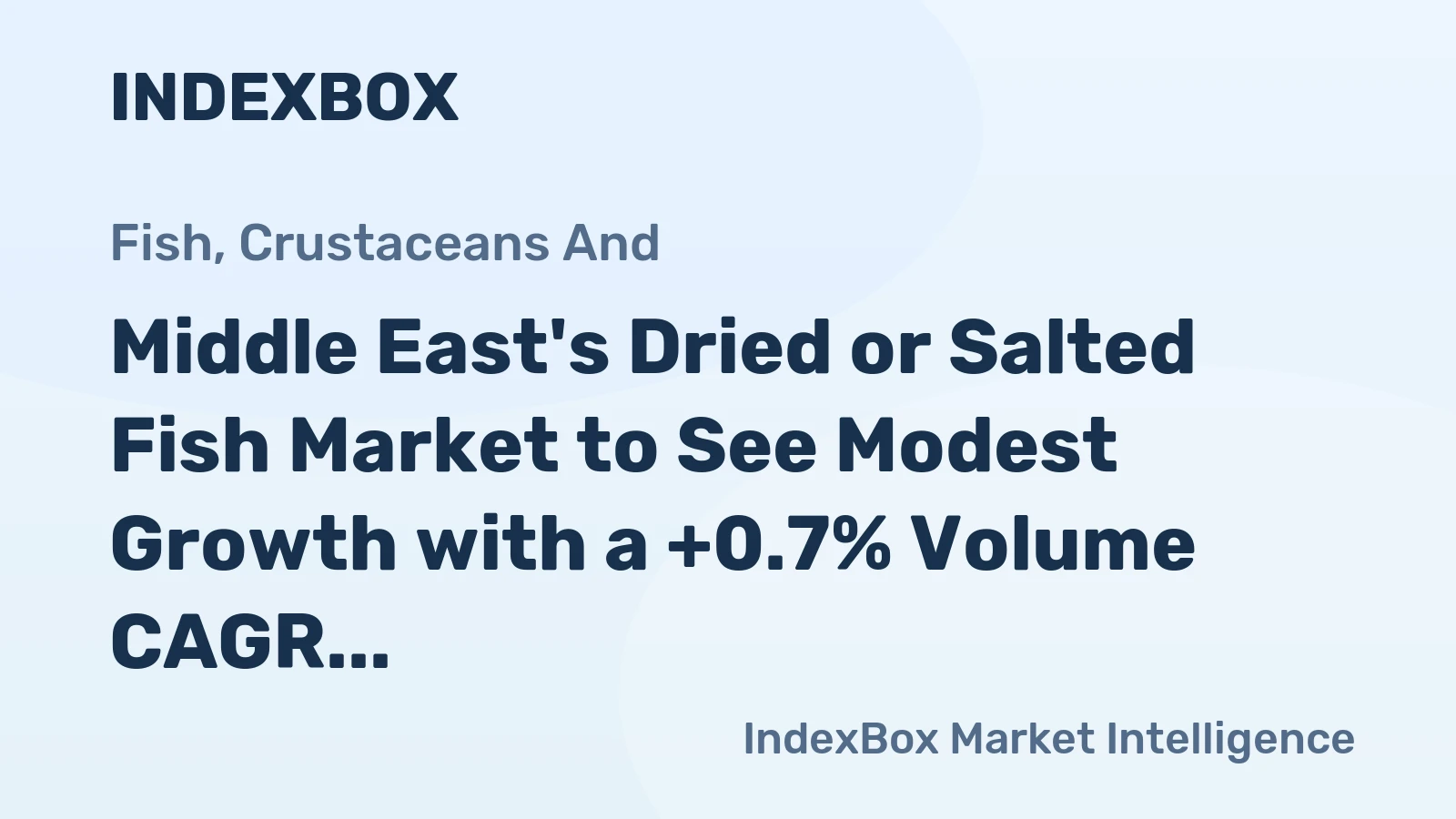 Middle East's Dried or Salted Fish Market to See Modest Growth with a +0.7% Volume CAGR