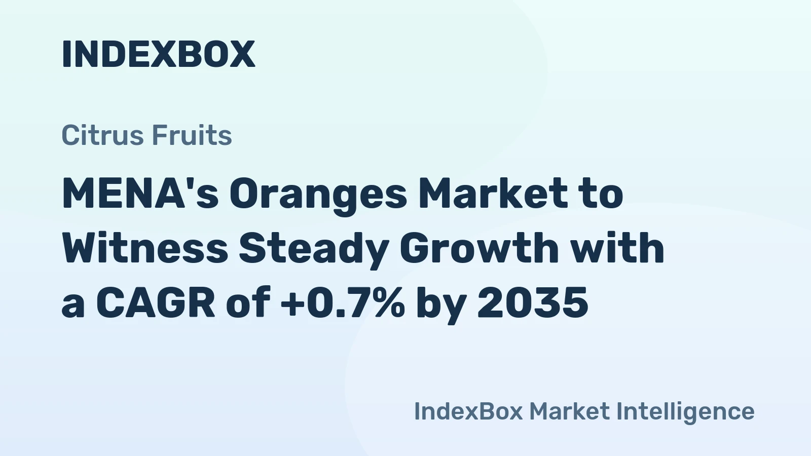 MENA's Oranges Market to Witness Steady Growth with a CAGR of +0.7% by 2035