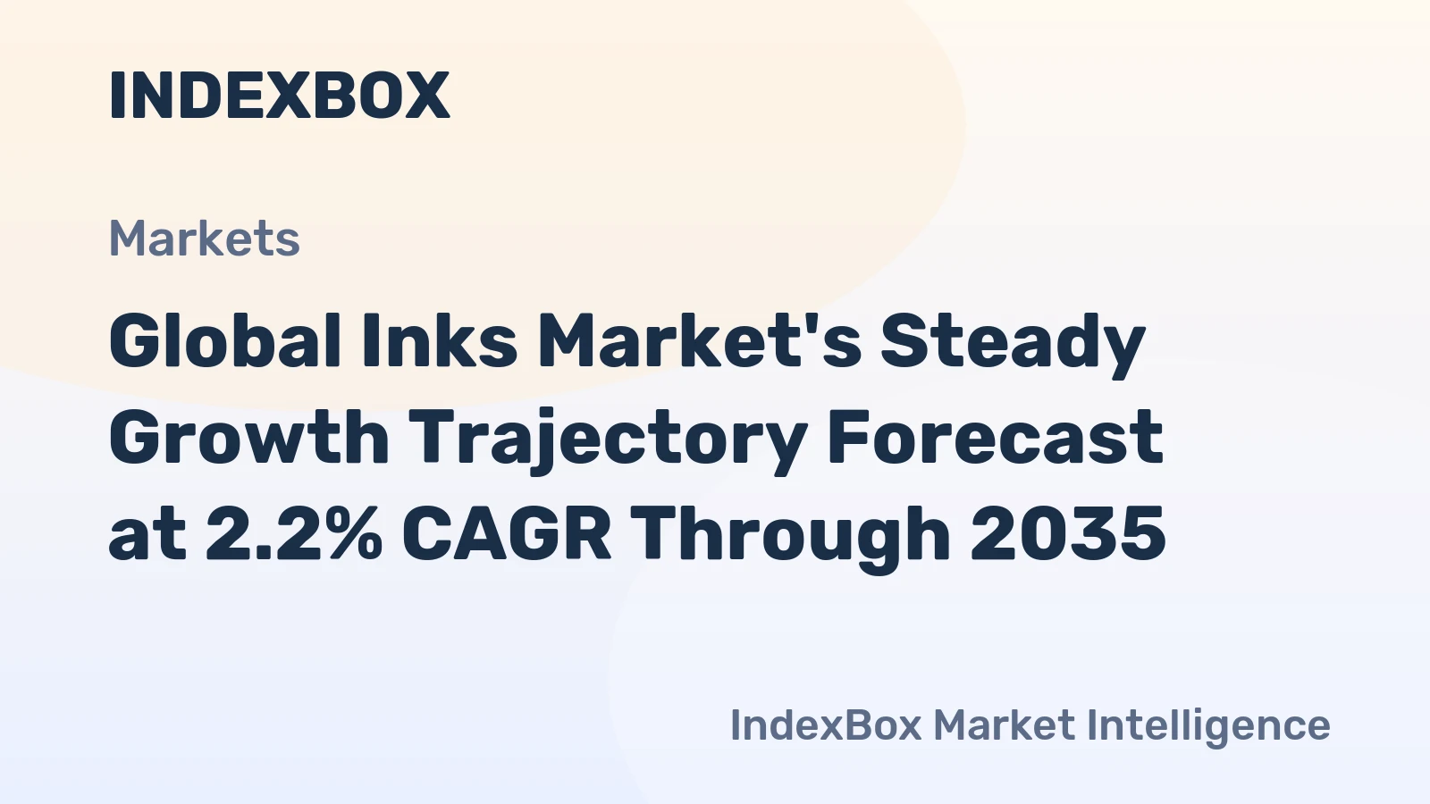 Global Inks Market's Steady Growth Trajectory Forecast at 2.2% CAGR Through 2035