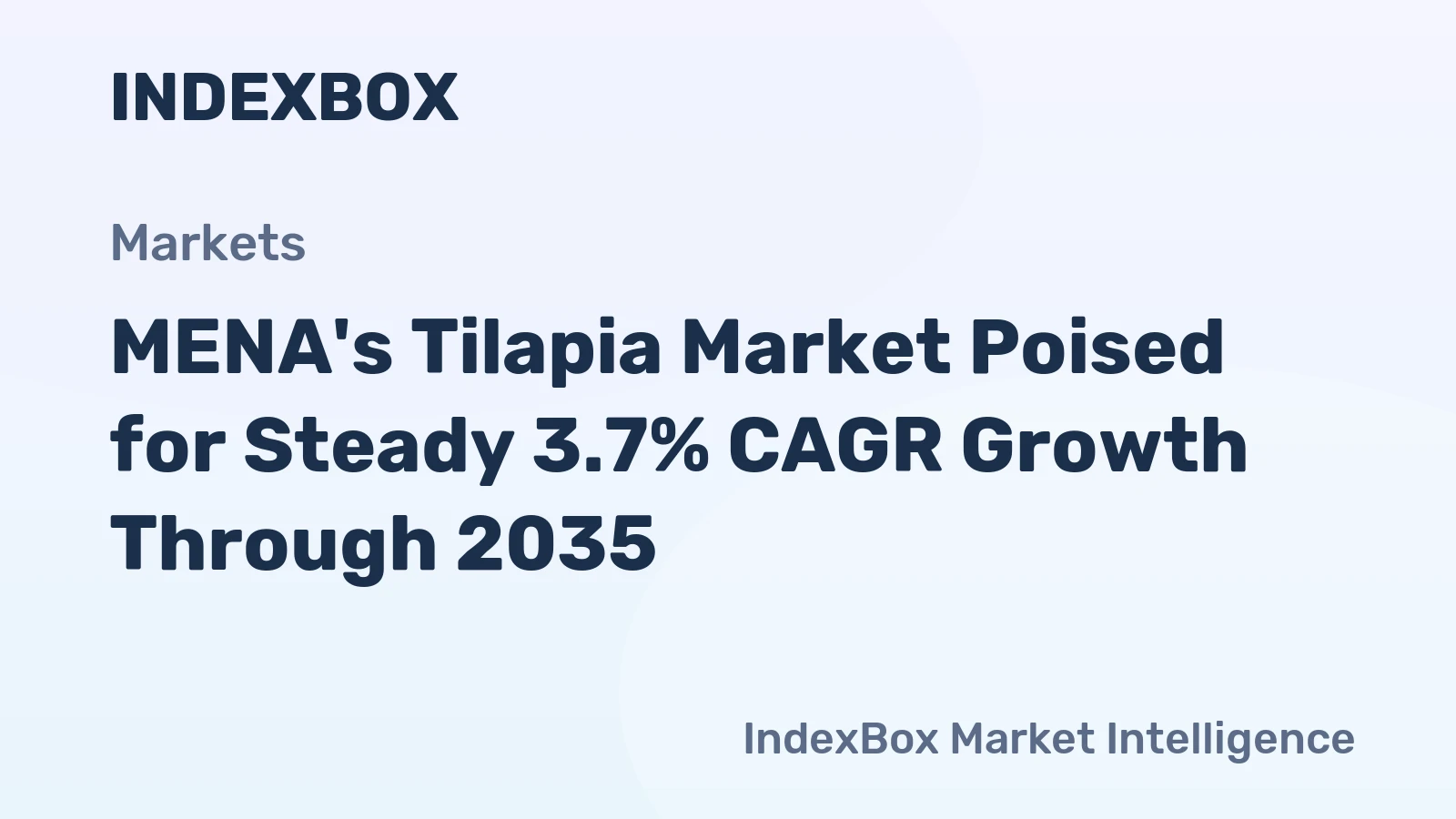 MENA's Tilapia Market Poised for Steady 3.7% CAGR Growth Through 2035