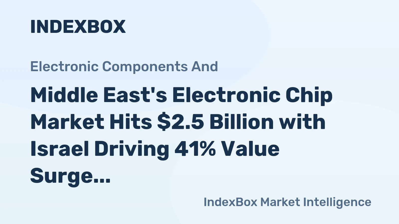 Middle East's Electronic Chip Market Hits $2.5 Billion with Israel Driving 41% Value Surge