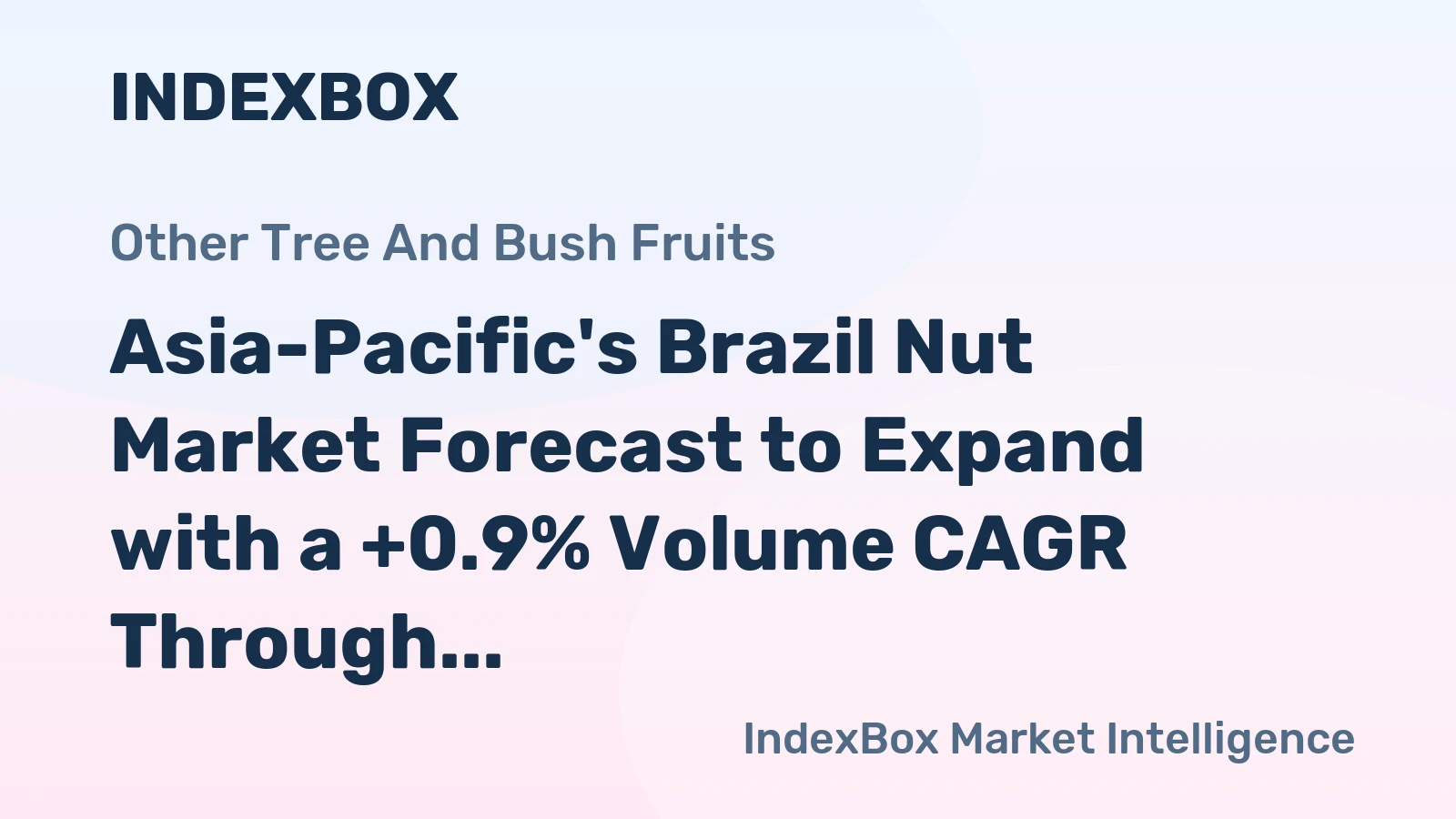 Asia-Pacific's Brazil Nut Market Forecast to Expand with a +0.9% Volume CAGR Through 2035