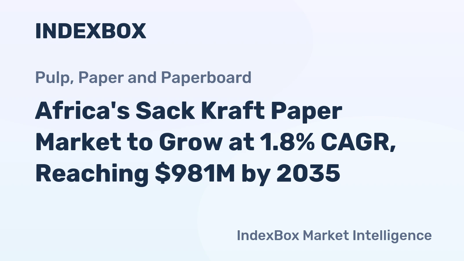Africa's Sack Kraft Paper Market to Grow at 1.8% CAGR, Reaching $981M by 2035