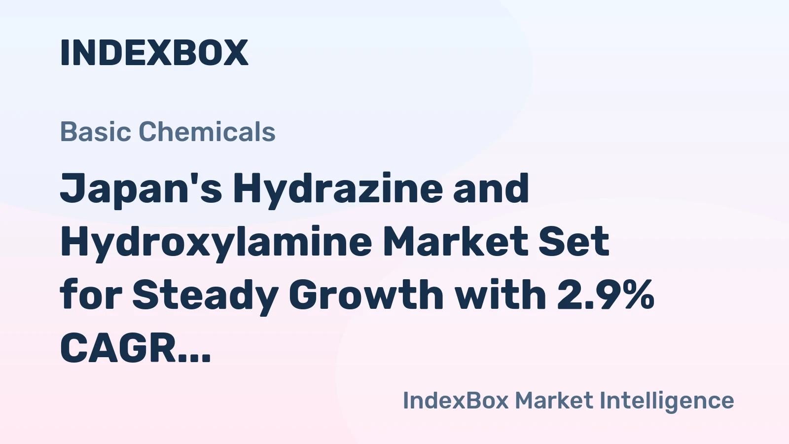 Japan's Hydrazine and Hydroxylamine Market Set for Steady Growth with 2.9% CAGR in Value Through 2035