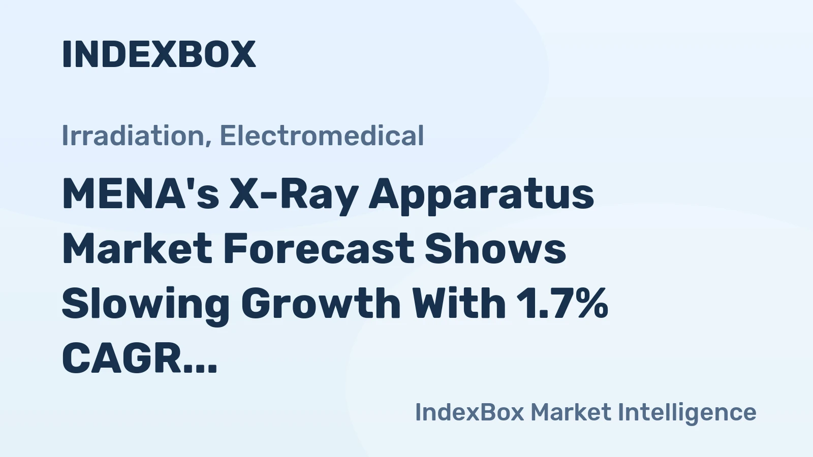 MENA's X-Ray Apparatus Market Forecast Shows Slowing Growth With 1.7% CAGR Through 2035