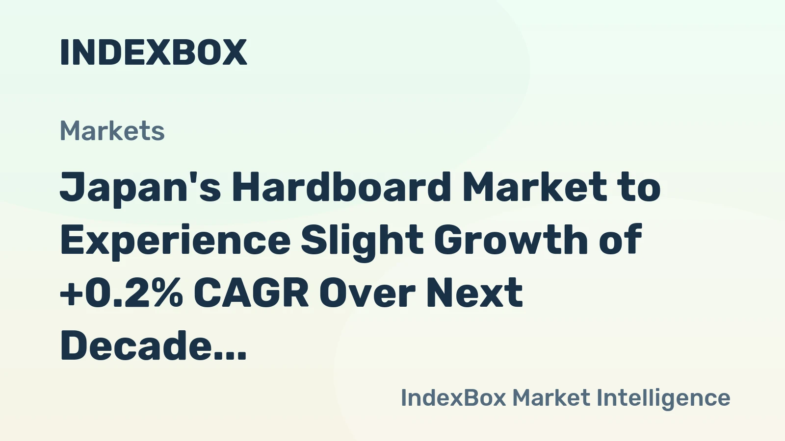 Japan's Hardboard Market to Experience Slight Growth of +0.2% CAGR Over Next Decade