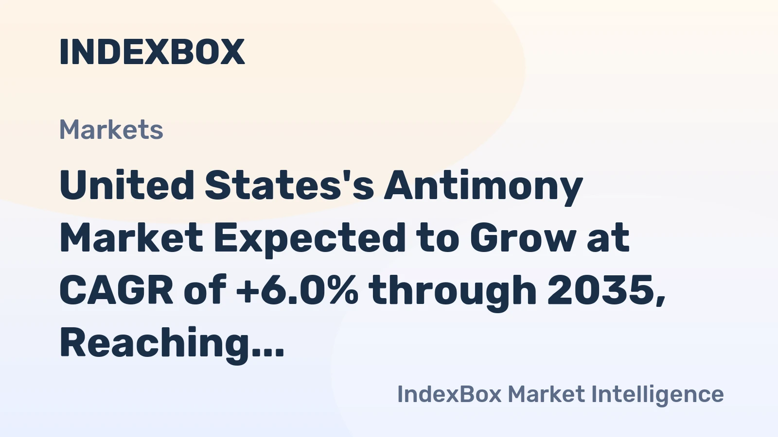 United States's Antimony Market Expected to Grow at CAGR of +6.0% through 2035, Reaching $3.7M in Value
