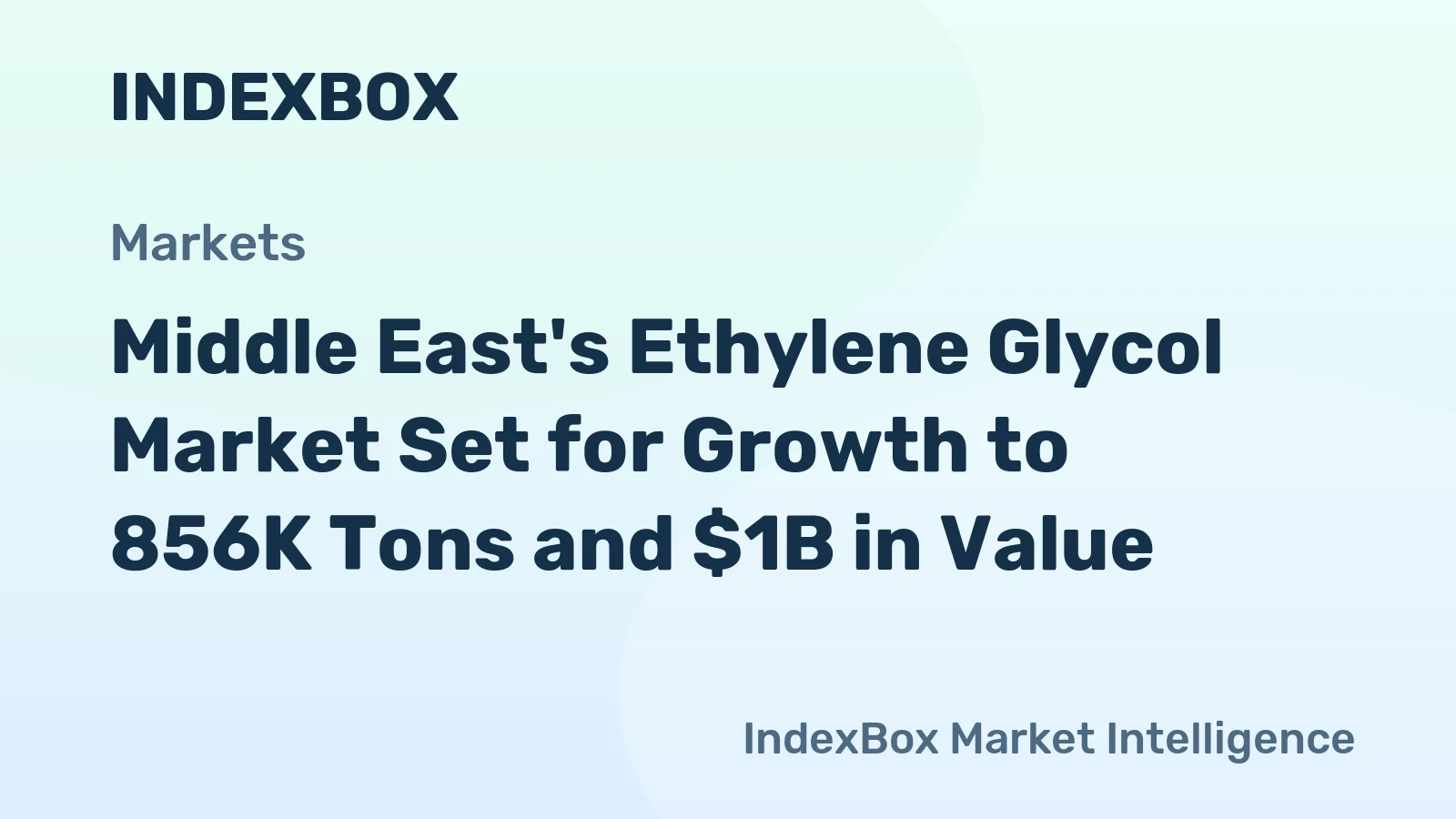 Middle East's Ethylene Glycol Market Set for Growth to 856K Tons and $1B in Value