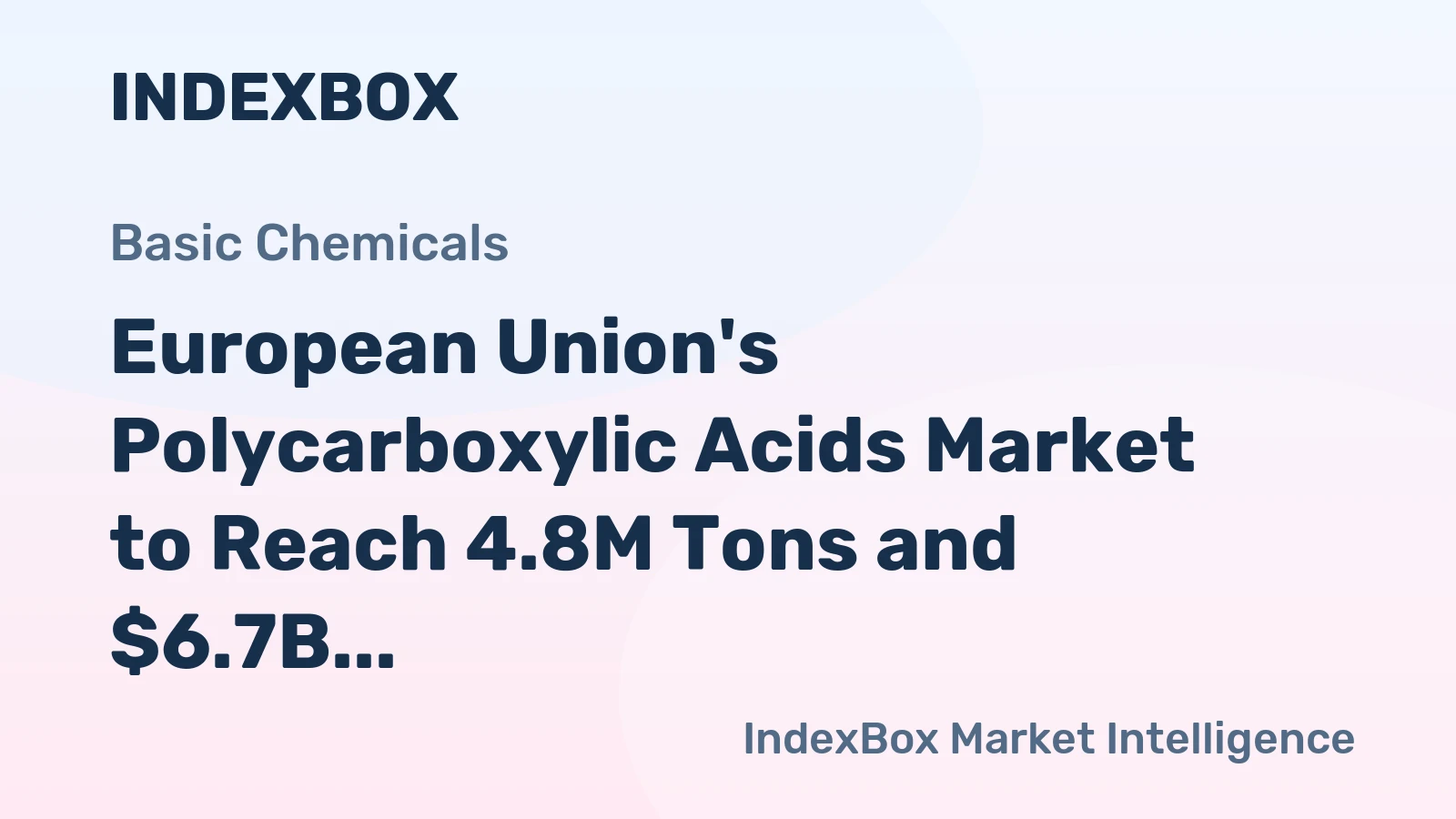 European Union's Polycarboxylic Acids Market to Reach 4.8M Tons and $6.7B by 2035
