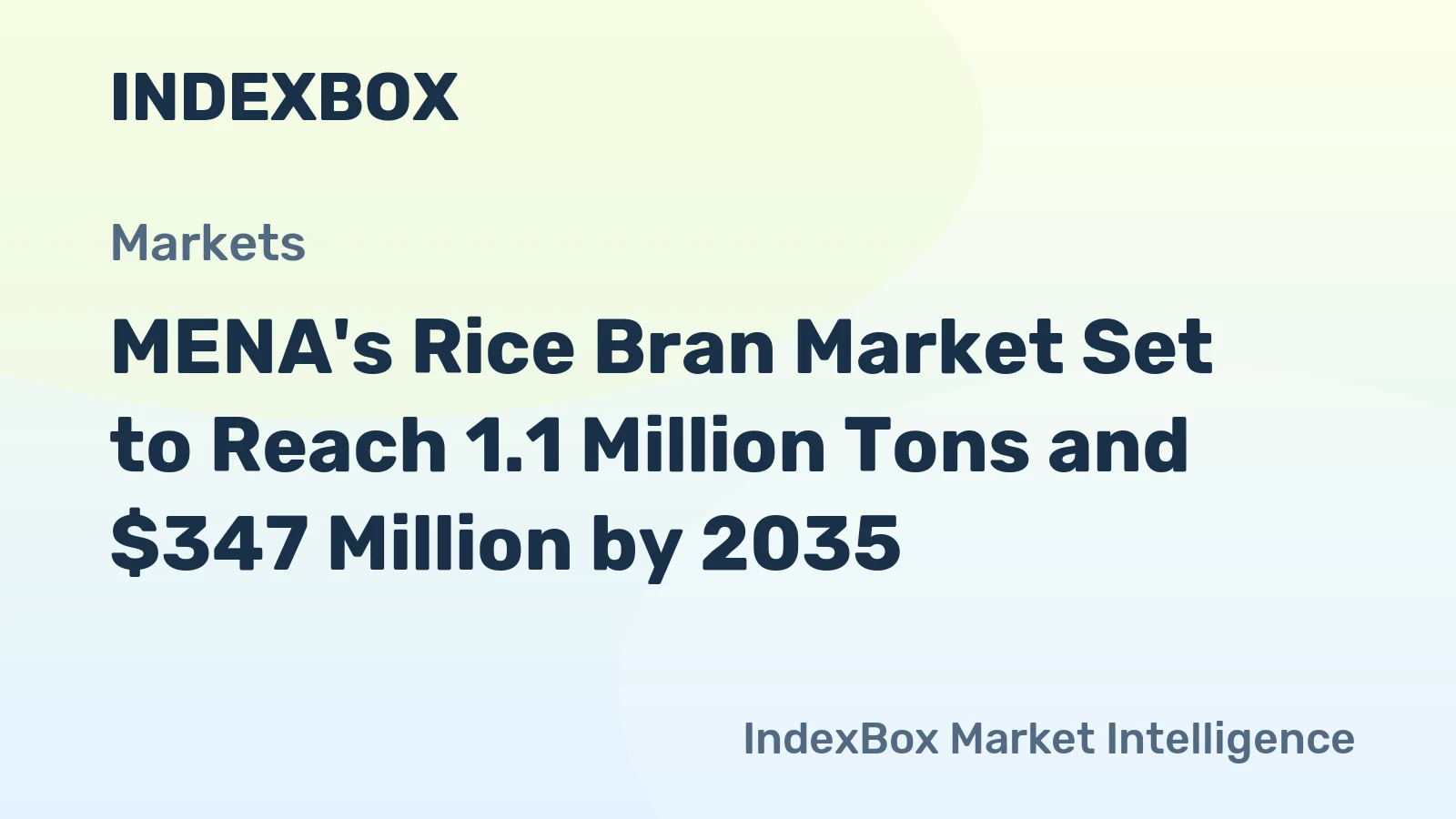 MENA's Rice Bran Market Set to Reach 1.1 Million Tons and $347 Million by 2035