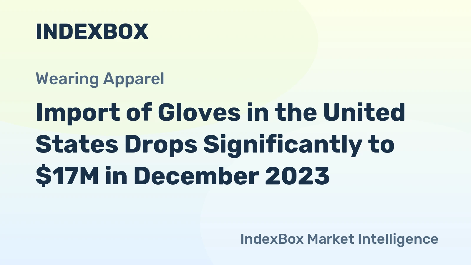 Import of Gloves in the United States Drops Significantly to $17M in December 2023
