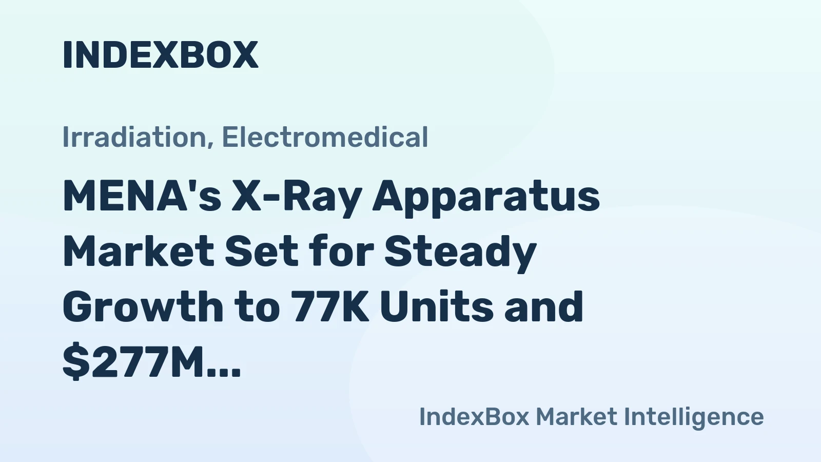 MENA's X-Ray Apparatus Market Set for Steady Growth to 77K Units and $277M