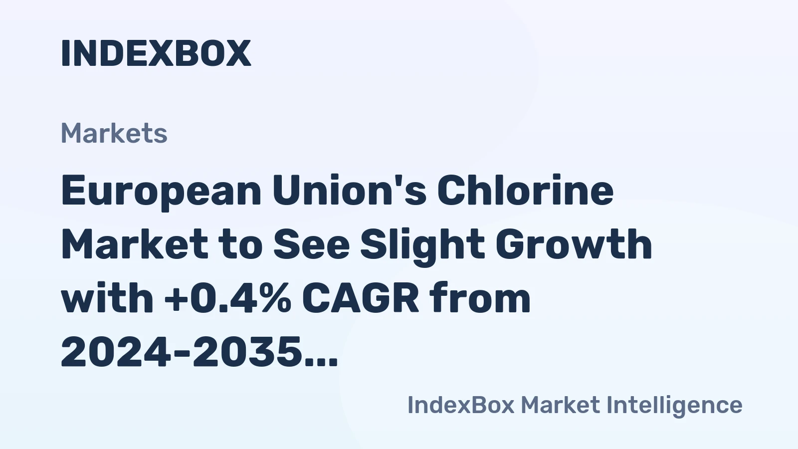 European Union's Chlorine Market to See Slight Growth with +0.4% CAGR from 2024-2035